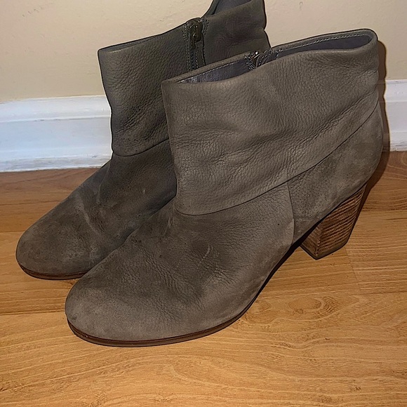 Cole Haan | Shoes | Cole Hahn Deep Khaki Green Suede Ankle Boots With ...